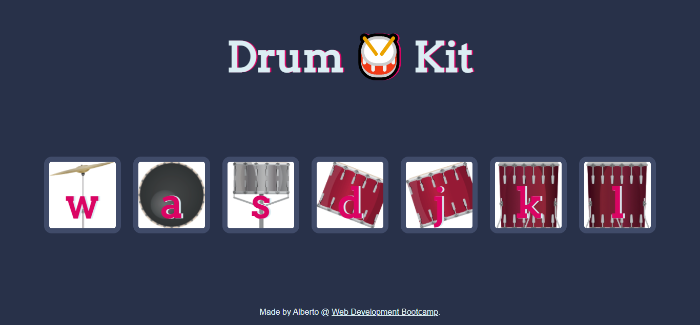 GitHub - AlbertoSoto1/drum-kit: A drum kit made with javascript. It ...