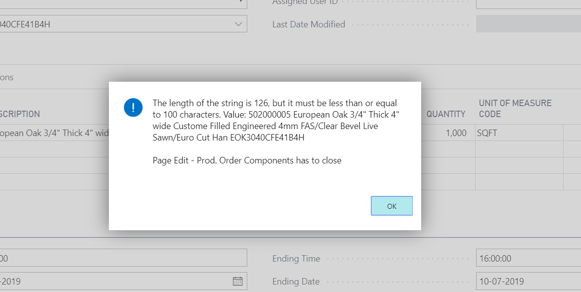 Error in Production Order Component · Issue #5131 · microsoft/AL · GitHub