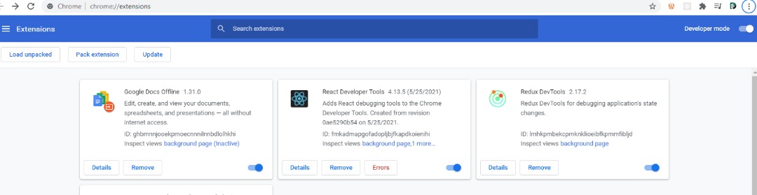 [DevTools bug] Extension not showing on browser · Issue #21789 · facebook/react · GitHub