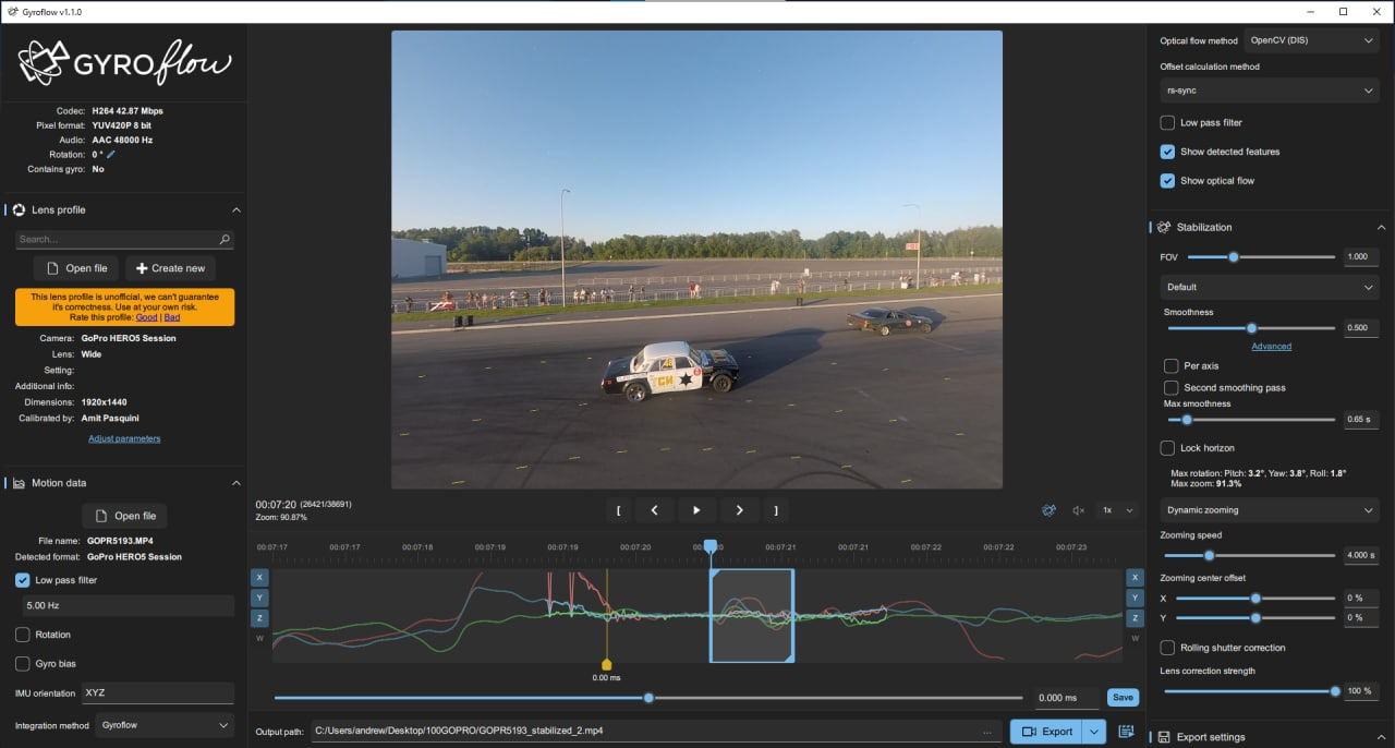Filter gyro data locally · Issue #436 · gyroflow/gyroflow · GitHub