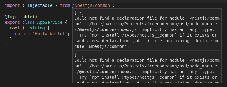 typings conflict new nest release · Issue #193 · nestjs/nest-cli · GitHub