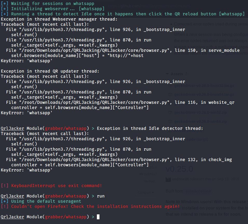 Followed all the inscructions but still not working. · Issue #88 · OWASP/QRLJacking · GitHub