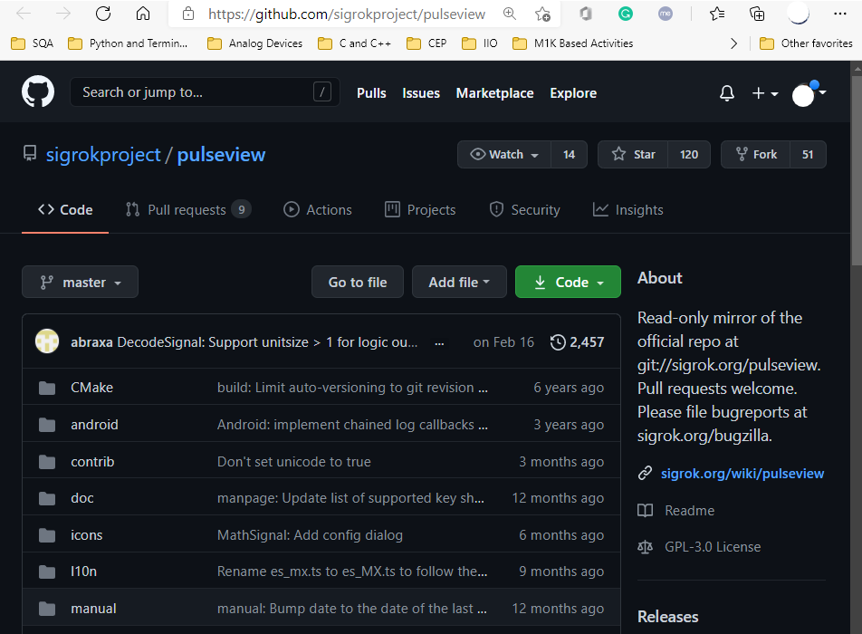 General Settings: "About" Section's PulseView License Link points to GitHub Repo instead · Issue ...