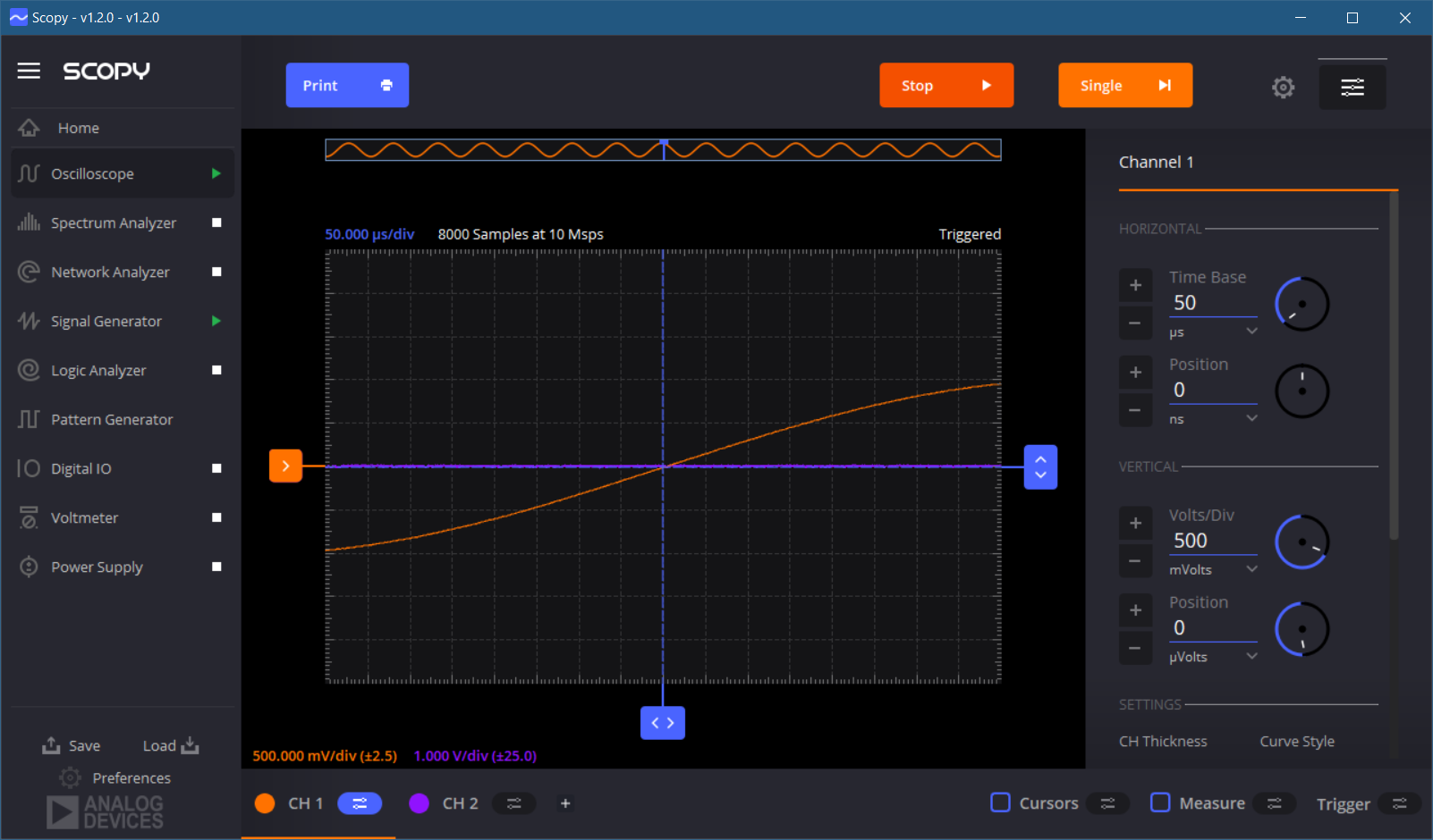 Oscilloscope: 'Autoset' fails to frequencies below 19kHz · Issue #913 · analogdevicesinc/scopy ...