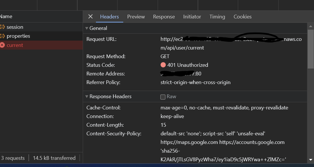 /api/user/current/ is giving response as Unauthenticated and is not logging into my metabase ...