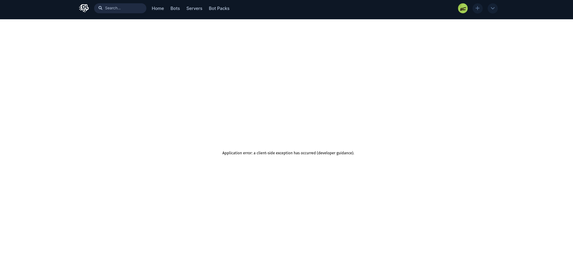 "Application error: a client-side exception has occurred (developer ...