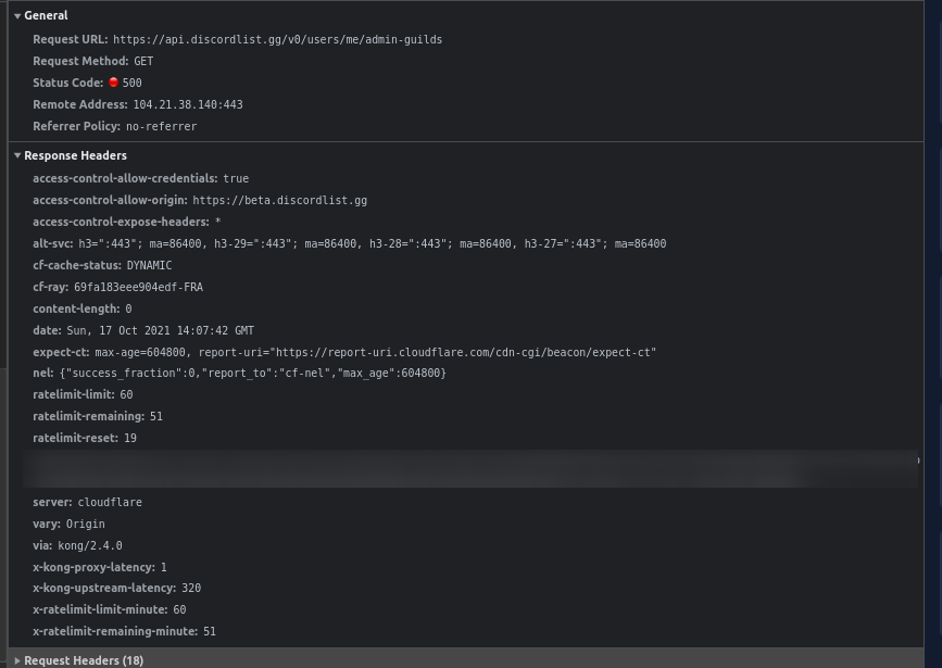 [bug] Trying to fetch /v0/users/me/admin-guilds returns 500 · Issue #103 · discordlist-gg/beta ...