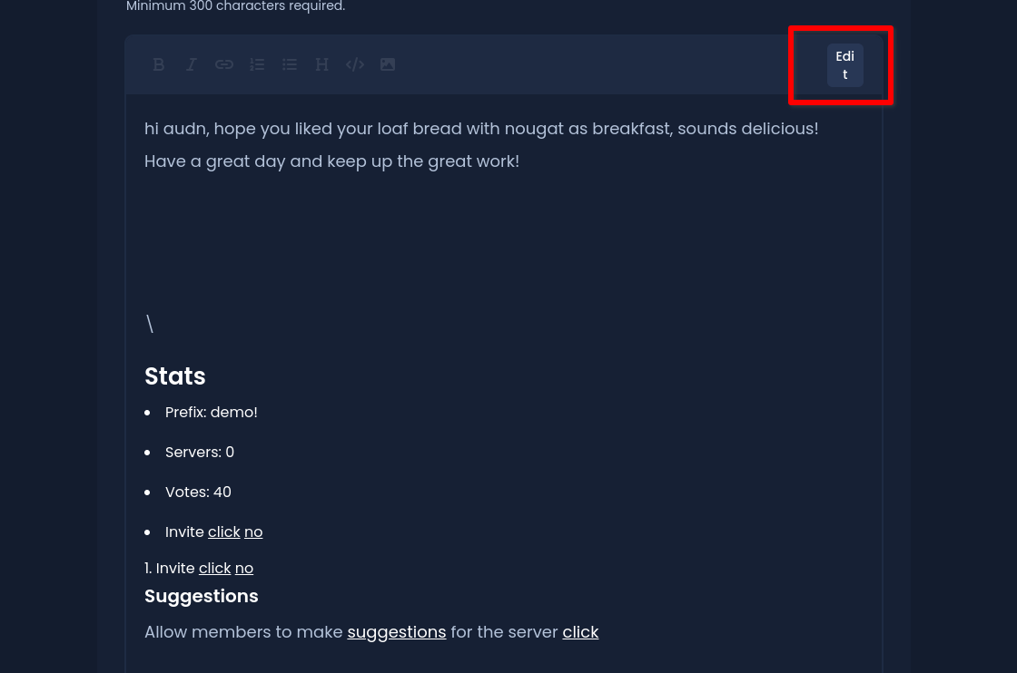 [bug] Preview / Edit-Button has a line break · Issue #203 · discordlist-gg/beta-issues · GitHub
