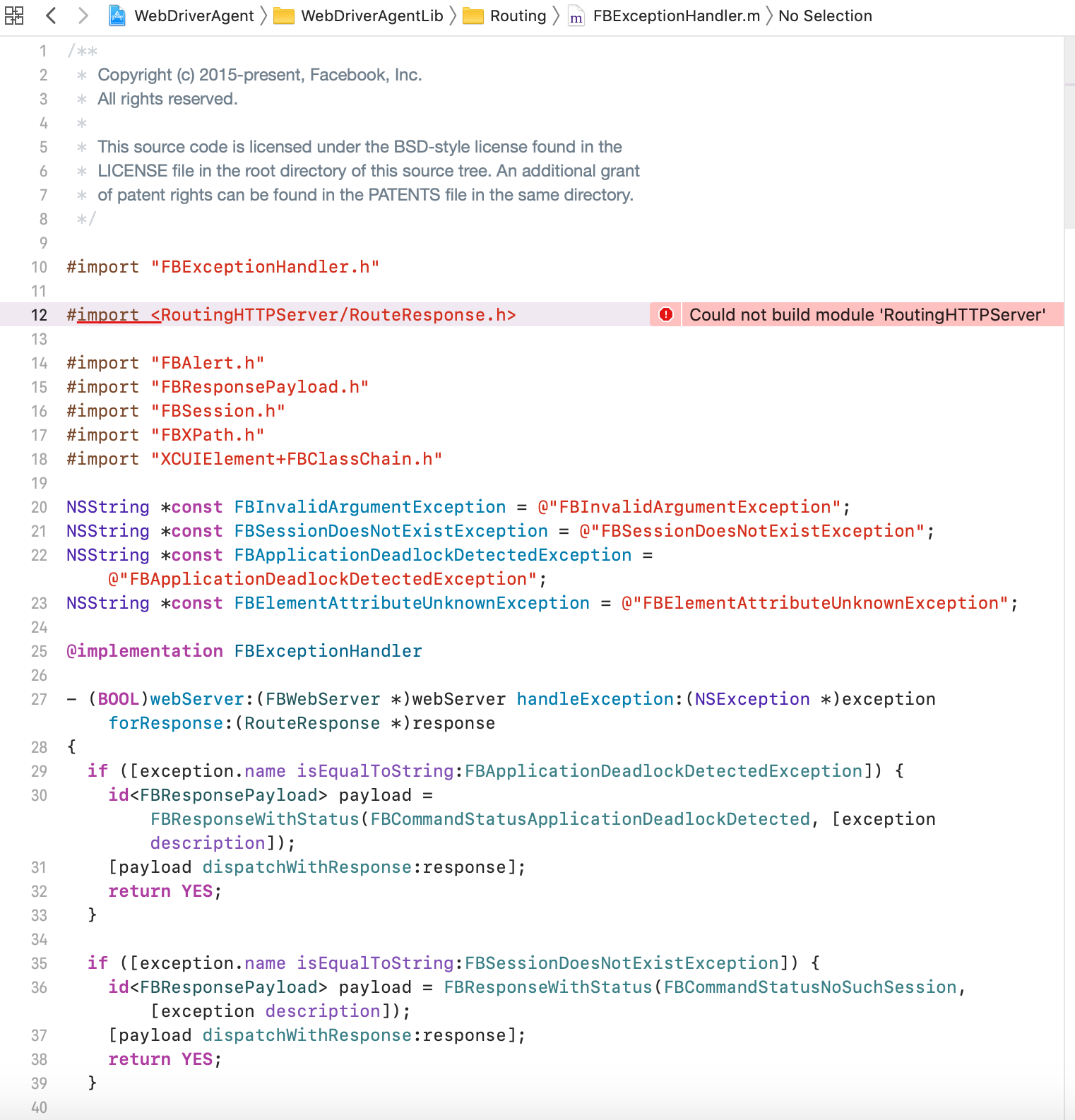 WebDriverAgent failed to build: Assign property / Could not build RoutingHTTPServer · Issue ...