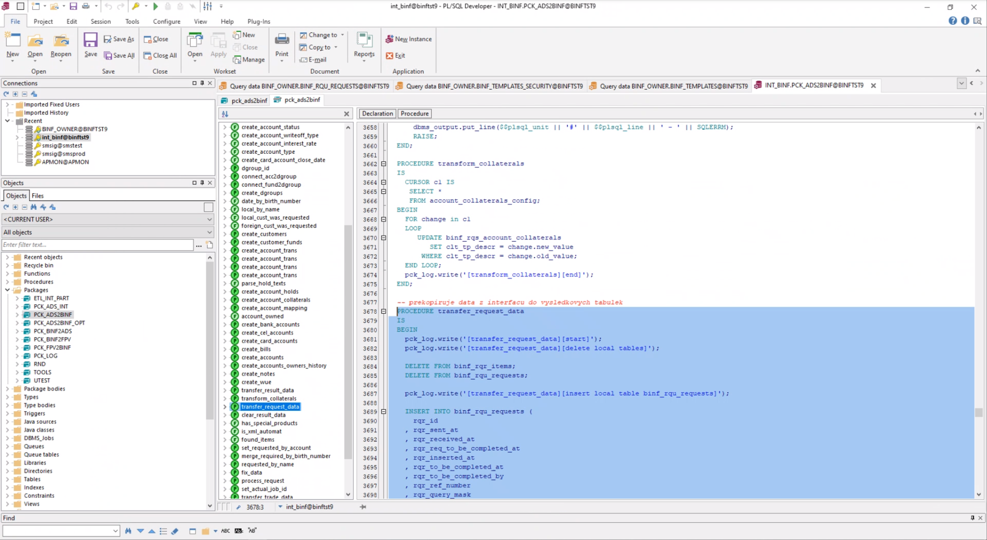 Oracle - missing Procedures and Functions under the Package (PCK ...
