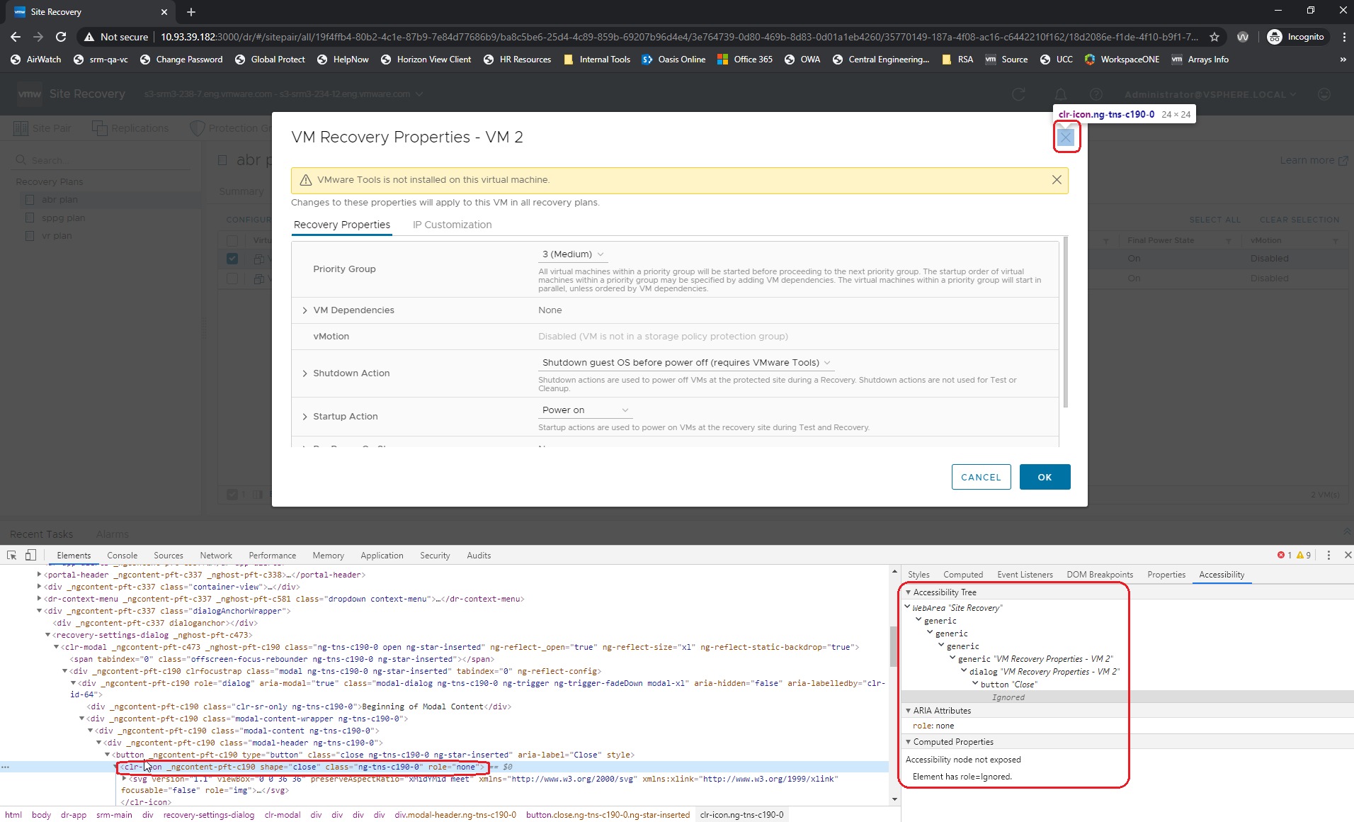 Close buttons' icons in clr-alert and clr-modal should have title set · Issue #4508 · vmware ...