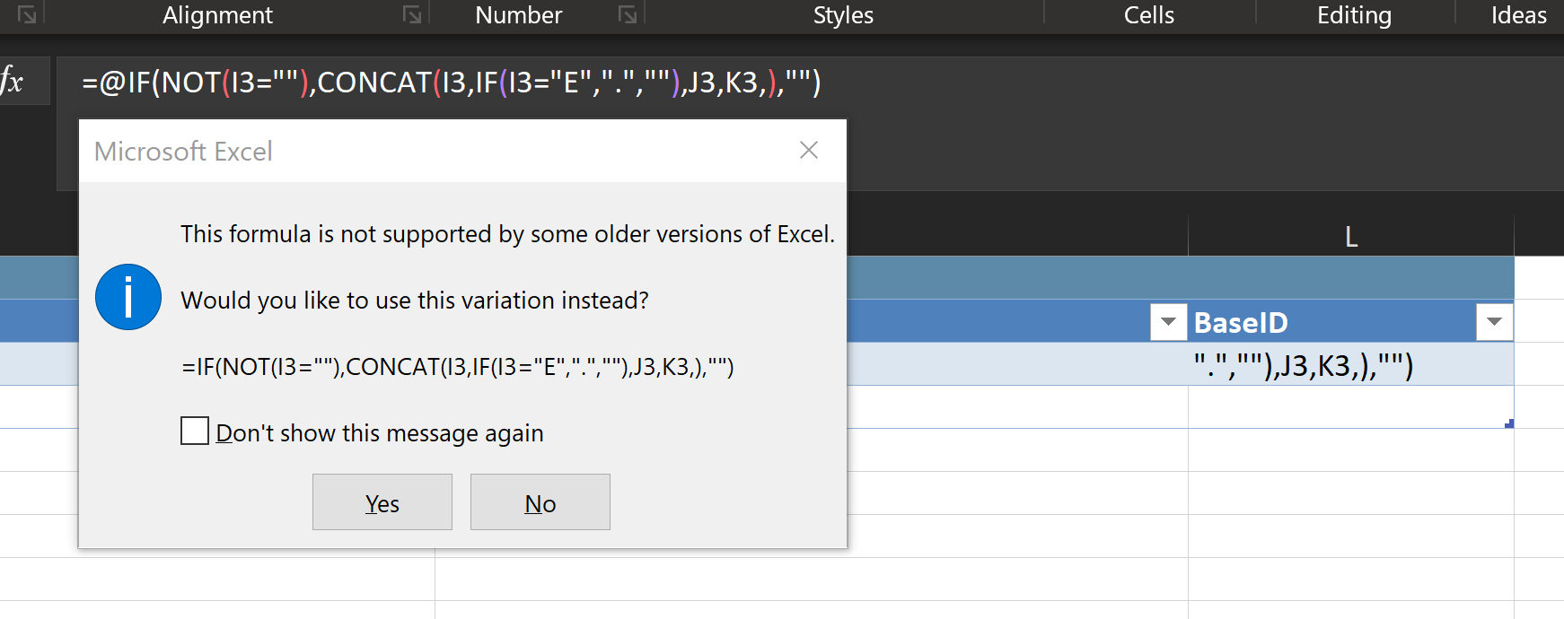 Formula Does Not Contain But Is Showing Up In Excel With Issue formula-does-not-contain-but-is-showing-up-in-excel-with-issue
