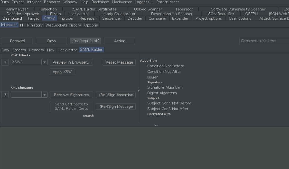 Intercept: Request view selection Block · Issue #16 · CompassSecurity/SAMLRaider · GitHub