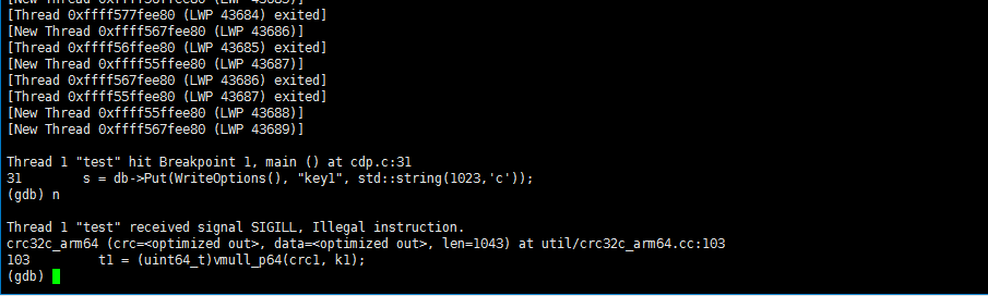 Bug Core Dumped On Vmullp64 In Crc32carm64cc · Issue 7363 · Facebookrocksdb · Github