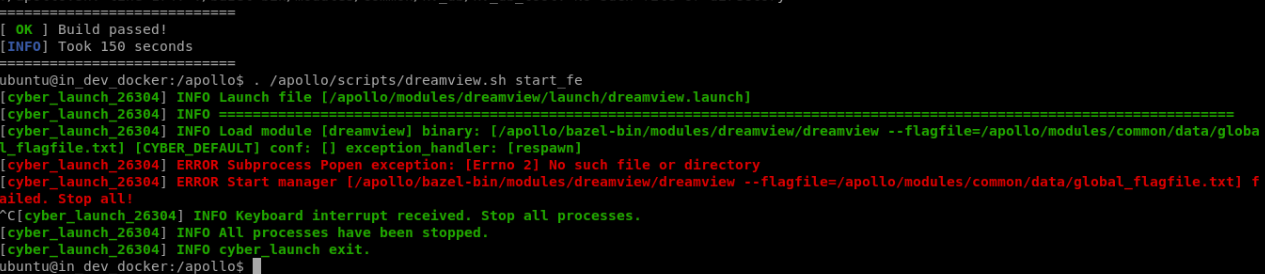 Dreamview display not working: AuroAI CARLA-Apollo bridge · Issue #14302 · ApolloAuto/apollo ...