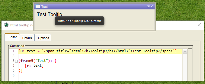 Frame5/Dialog5 doesn't handle html in tooltips · Issue #1293 · RPTools/maptool · GitHub