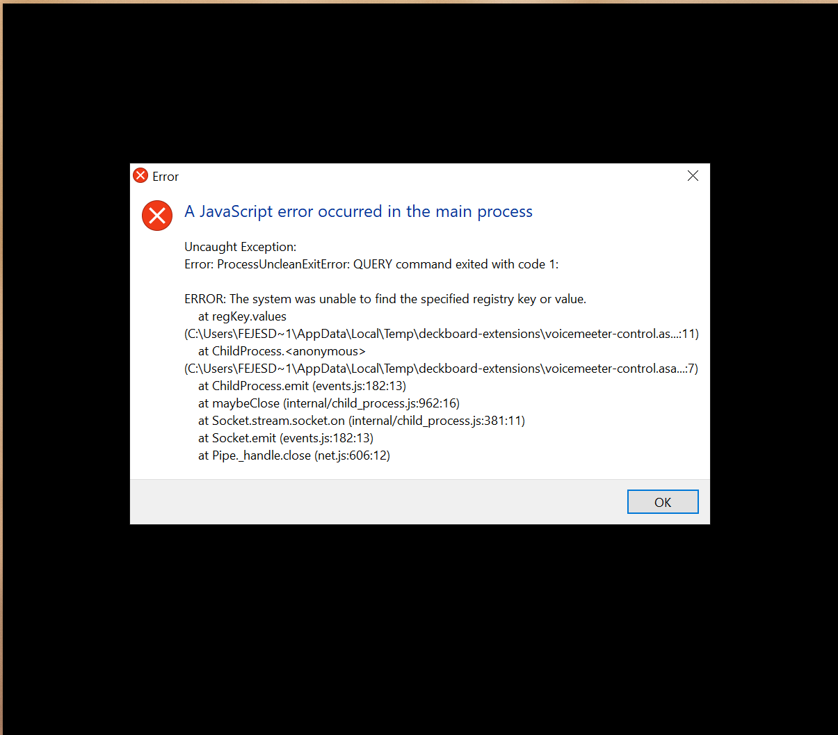 Bug A Javascript Error Occured In The Main Process · Issue 819 · Rivafarabideckboard · Github 7061