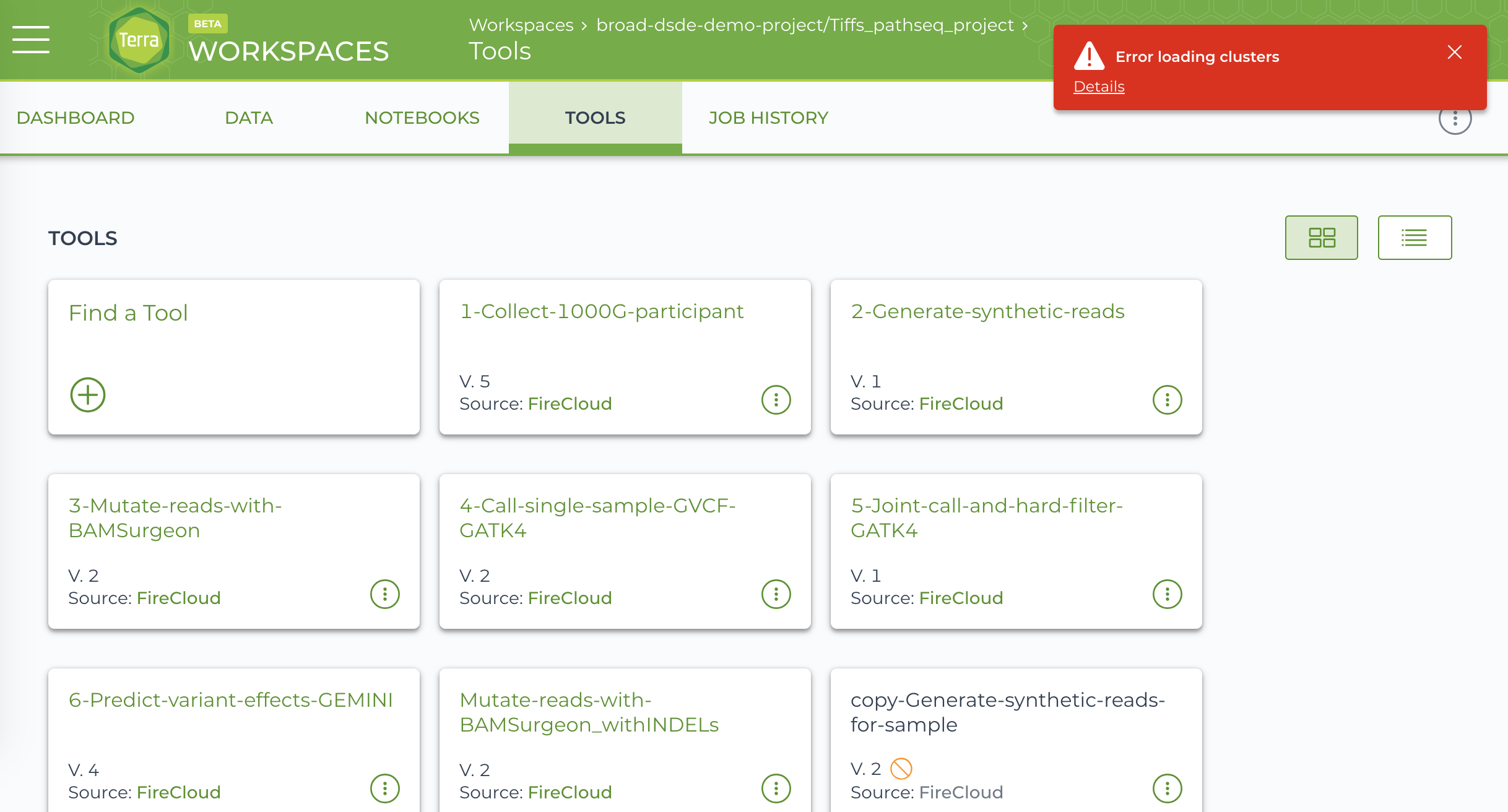 "Error Loading Clusters" repeatedly appears when no cluster ever created in user account · Issue ...