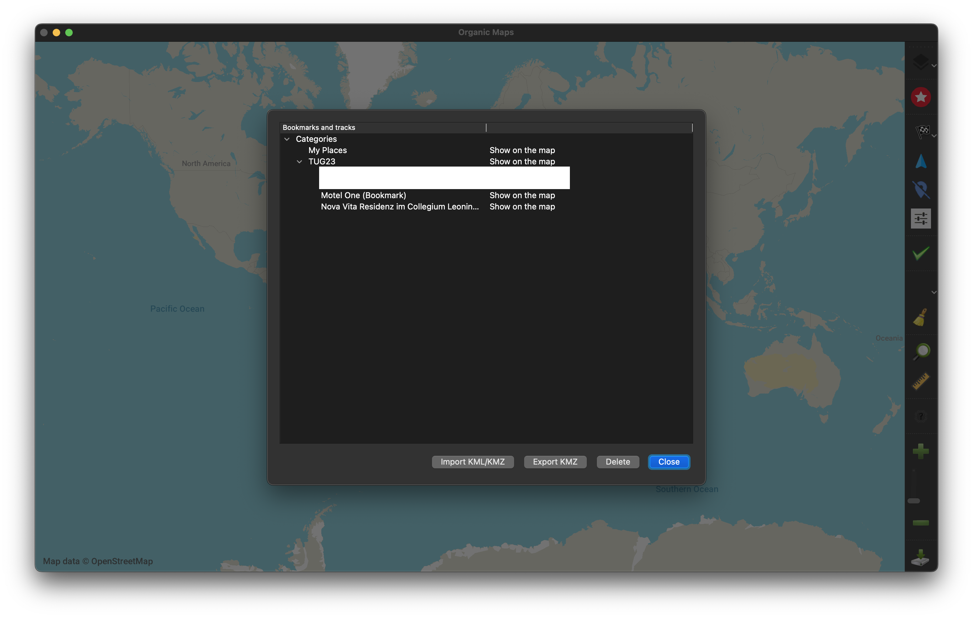 Make bookmark titles readable in MacOS darkmode · Issue #5171 · organicmaps/organicmaps · GitHub