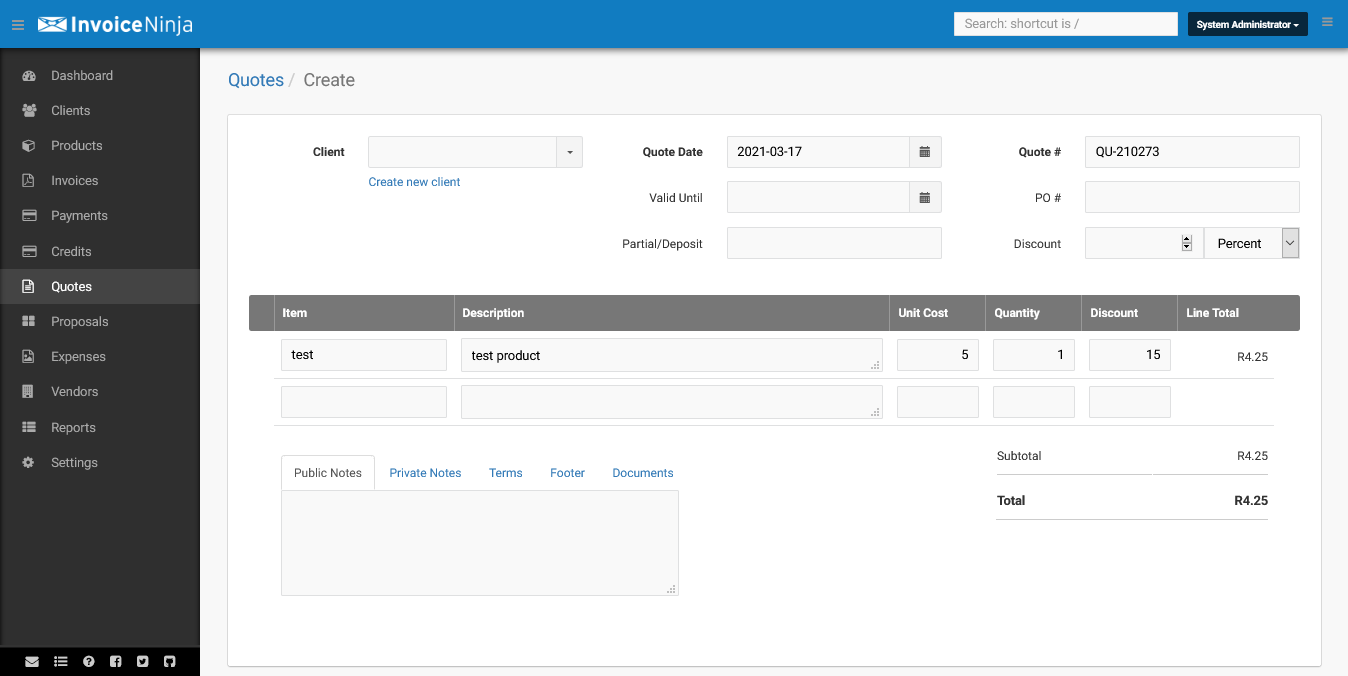 Quick add products when creating Quote/Invoice · Issue #213 · invoiceninja/admin-portal · GitHub