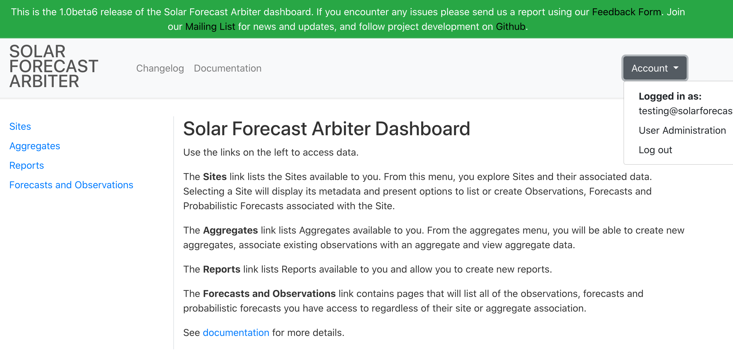 layout issue for account drop down · Issue #305 · SolarArbiter/solarforecastarbiter-dashboard ...
