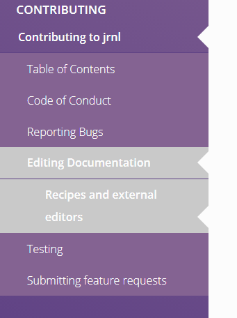 Fix nested navigation styling on docs site · Issue #1349 · jrnl-org ...