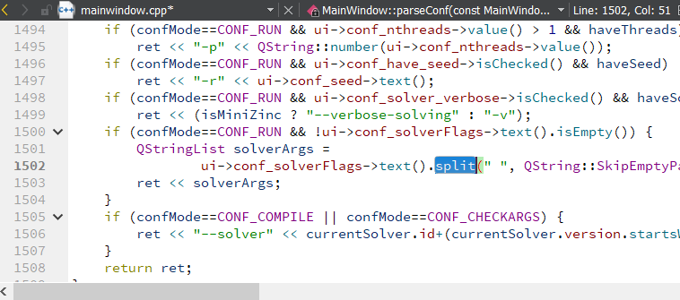 IDE --cbcArgs argument bug · Issue #77 · MiniZinc/MiniZincIDE · GitHub