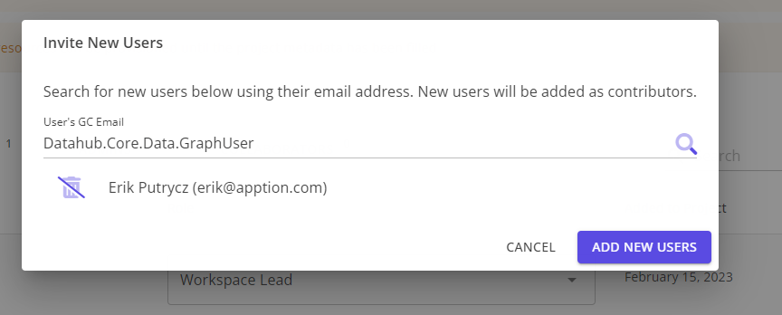 Autocomplete not working properly on invite users · Issue #435 · ssc-sp/datahub-portal · GitHub