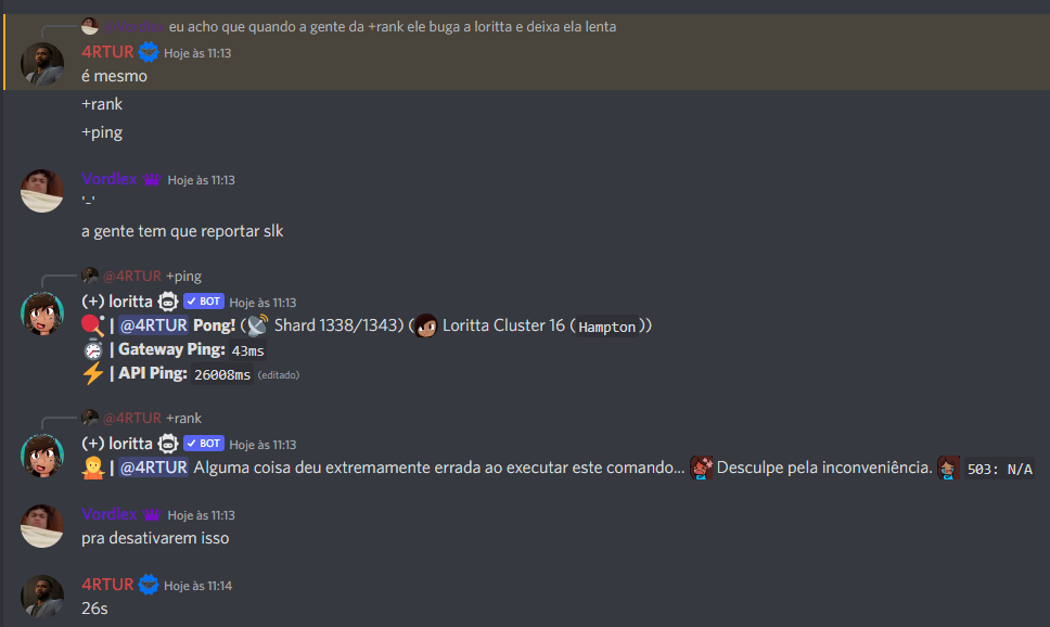 Loritta morre ao usar um comando · Issue #366 · LorittaBot/DreamLand · GitHub