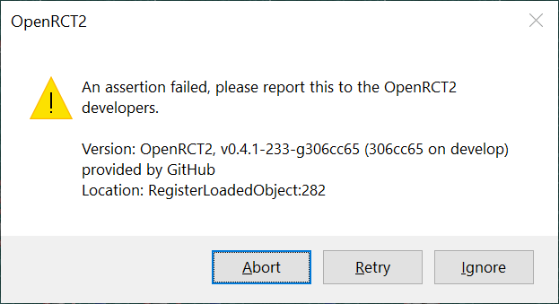 Error when quitting to menu · Issue #17938 · OpenRCT2/OpenRCT2 · GitHub