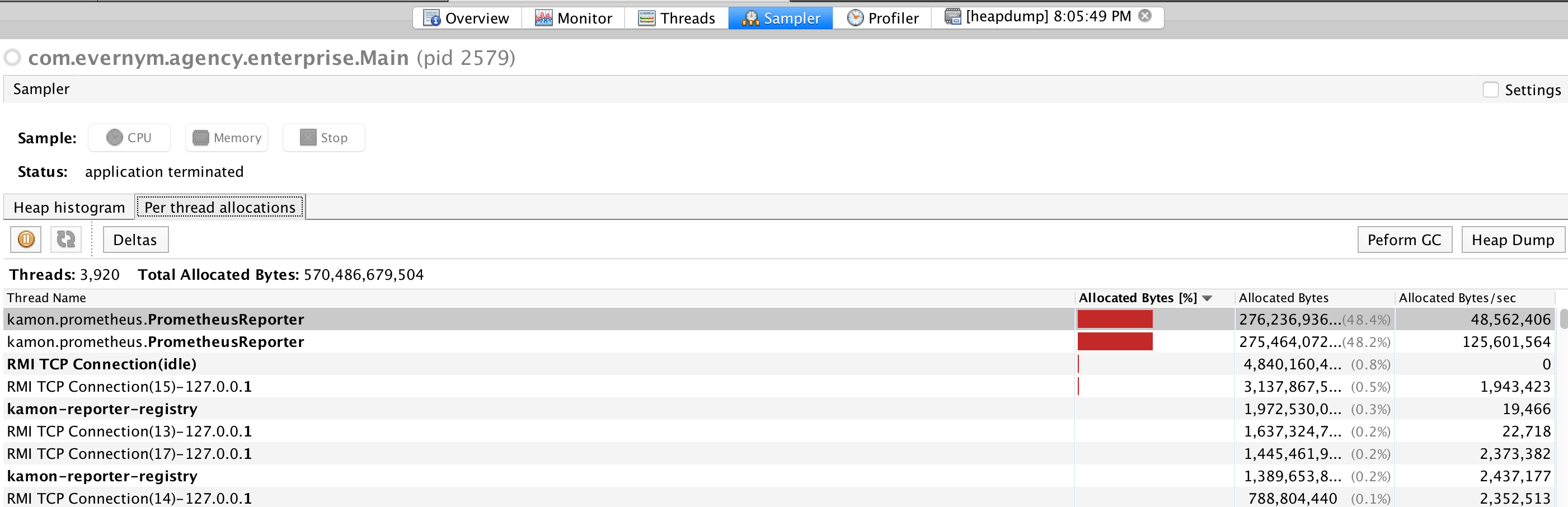 Getting memory leak, adding snapshot of our analysis · Issue #746 · kamon-io/Kamon · GitHub