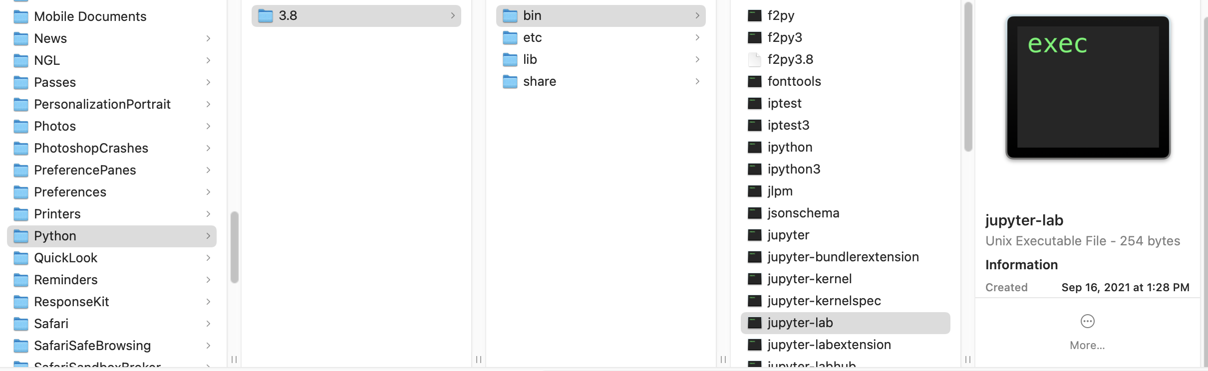 Usr Library Python 3 8 Bin Jupyter Lab Bad Interpreter Library Developer Commandlinetools Usr