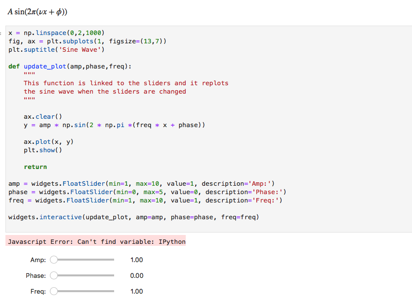 Jupiter Widget Slider will not display · Issue #2234 · jupyter-widgets ...
