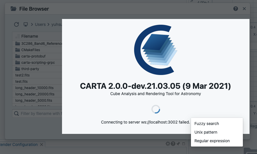 Popovers displayed on top of the splash screen · Issue #1346 · CARTAvis/carta-frontend · GitHub
