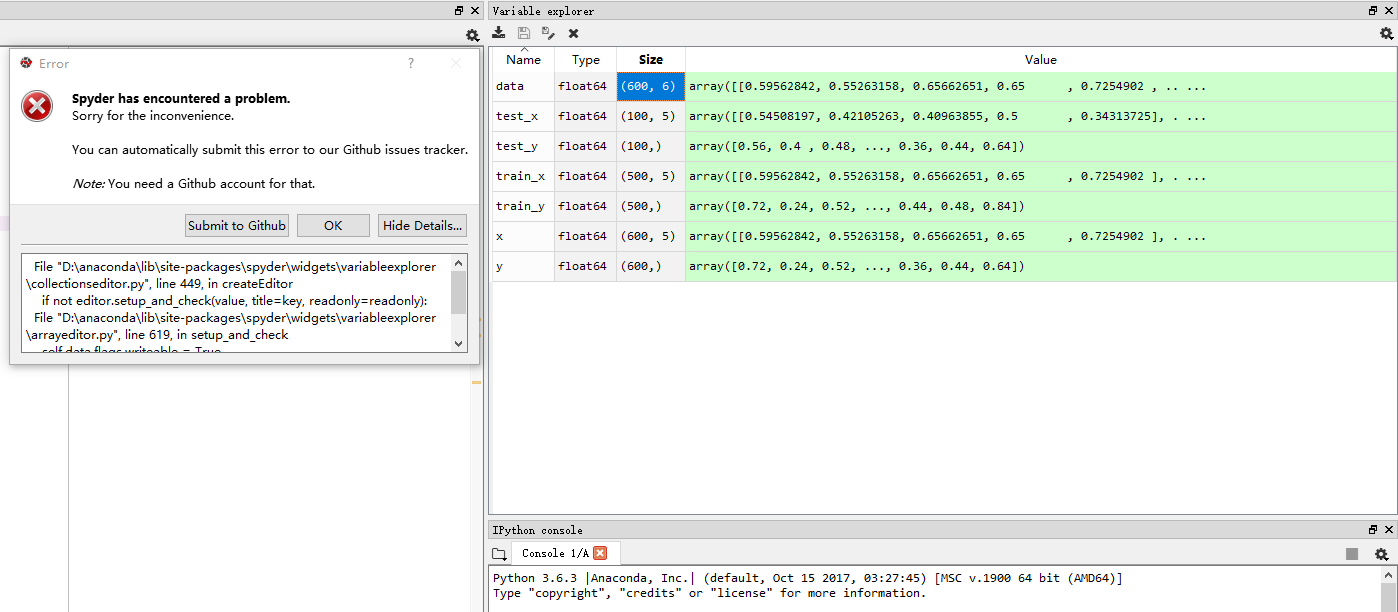 Variable Explprer Error · Issue 9169 · Spyder Idespyder · Github 
