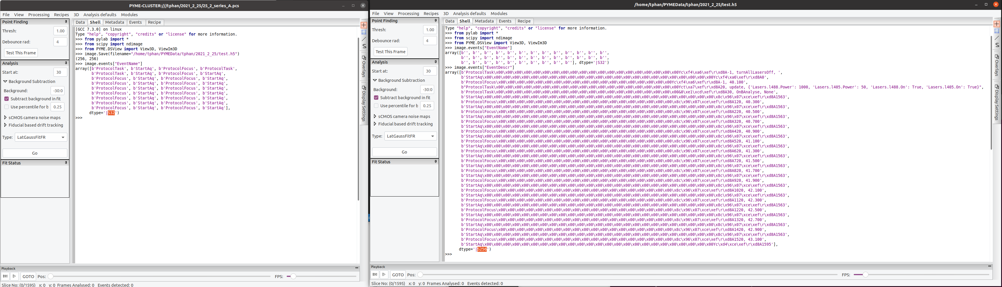 dh5view saving events in wrong format when saving to h5 (or h5 events loading has regressed ...