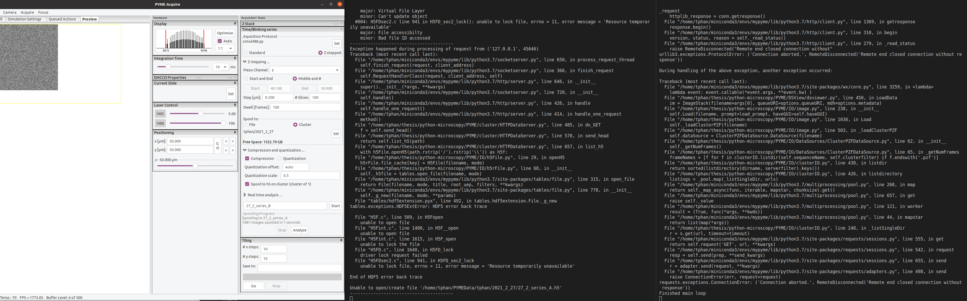 [BUG] HDF5 error when spooling on Ubuntu 20.04.1 · Issue #903 · python-microscopy/python ...