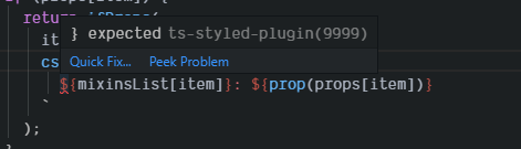 `ts-styled-plugin` error on valid syntax with 2 interpolation strings · Issue #176 · styled ...