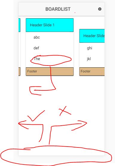 Horizantal Drag One Card To Another Scroll In Reverse In Horizantal As My Card List Is 