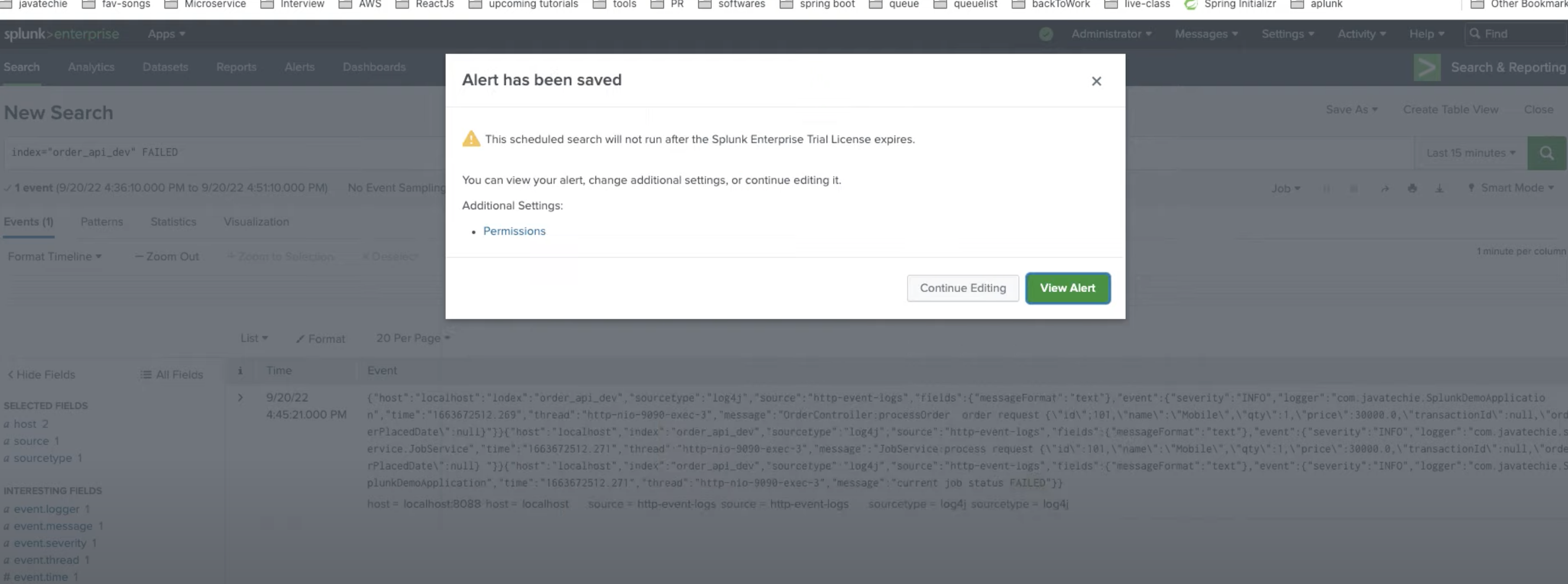 Github Saiashish9splunk Alerts 