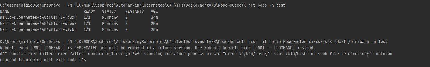Kubectl Exec Command Failing · Issue 1717 · Azure Aks · Github