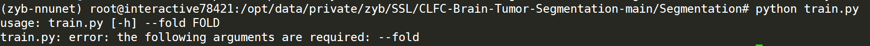 What should be filled in the default of --fold in train.py · Issue #1 · hbliu98/CLFC-Brain-Tumor ...