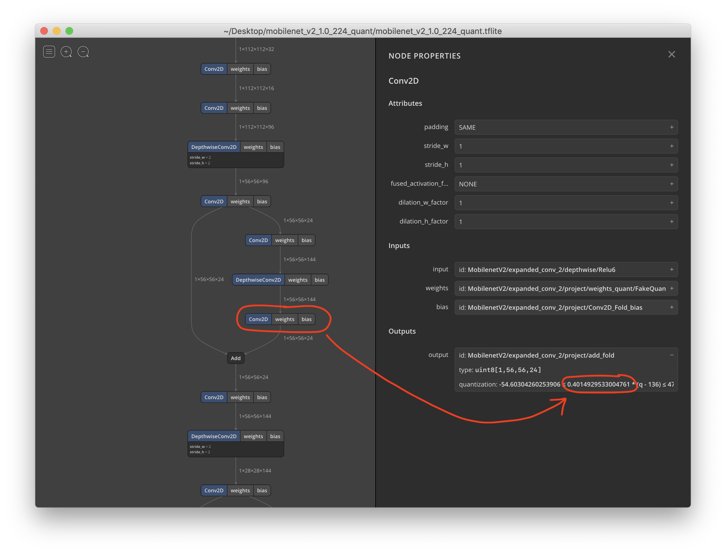 TensorFlow Lite: display output scale for quantized convolution · Issue #206 · lutzroeder/netron ...