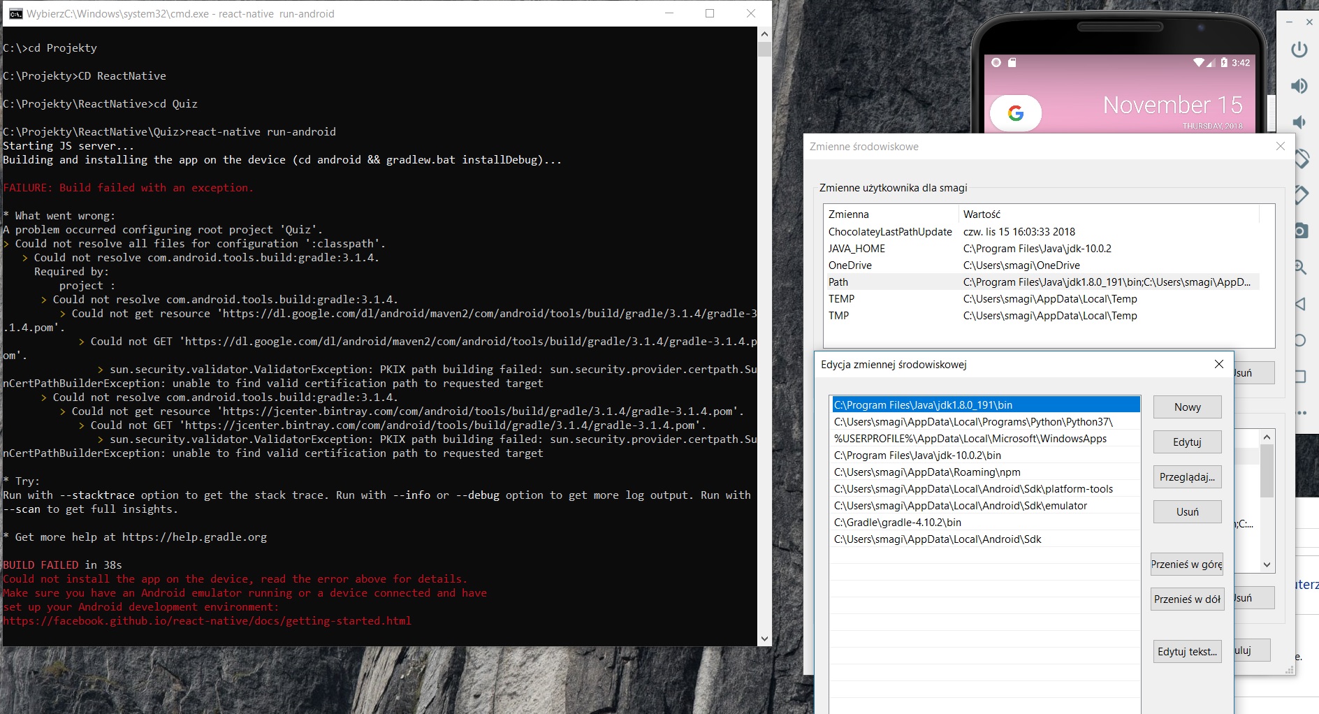 React-Native Could not resolve all files for configuration ':classpath'. · Issue #22298 ...