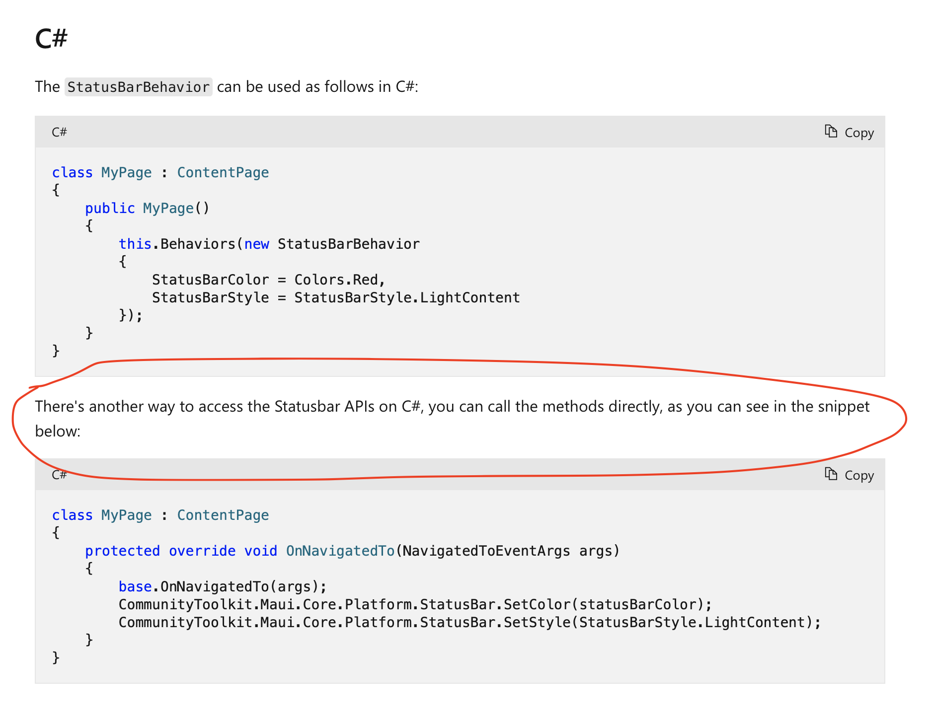 [bug] Communitytoolkit Maui Core Platform Statusbar Setcolor Color Is Not Working In Net7 Rc2