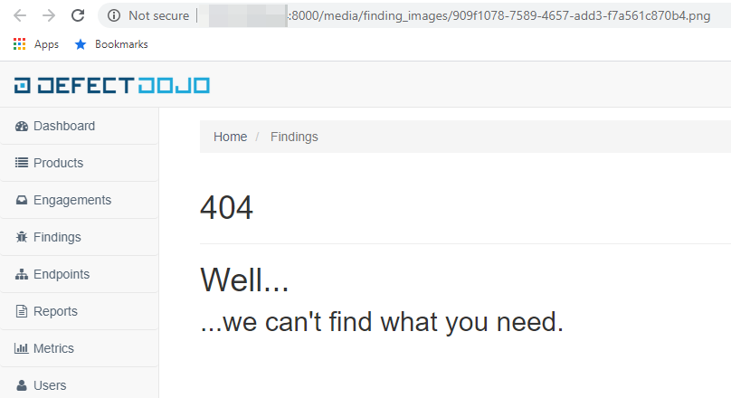 Finding Images 404 · Issue #2168 · DefectDojo/django-DefectDojo · GitHub