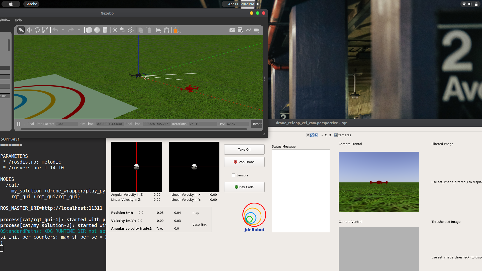 [Drone] Runtime Error when running drone Exercises · Issue #847 · JdeRobot/RoboticsAcademy · GitHub