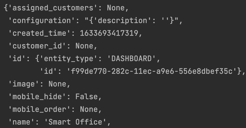 [Bug] We are having trouble fetching dashboard information with Python tb rest client. How can ...