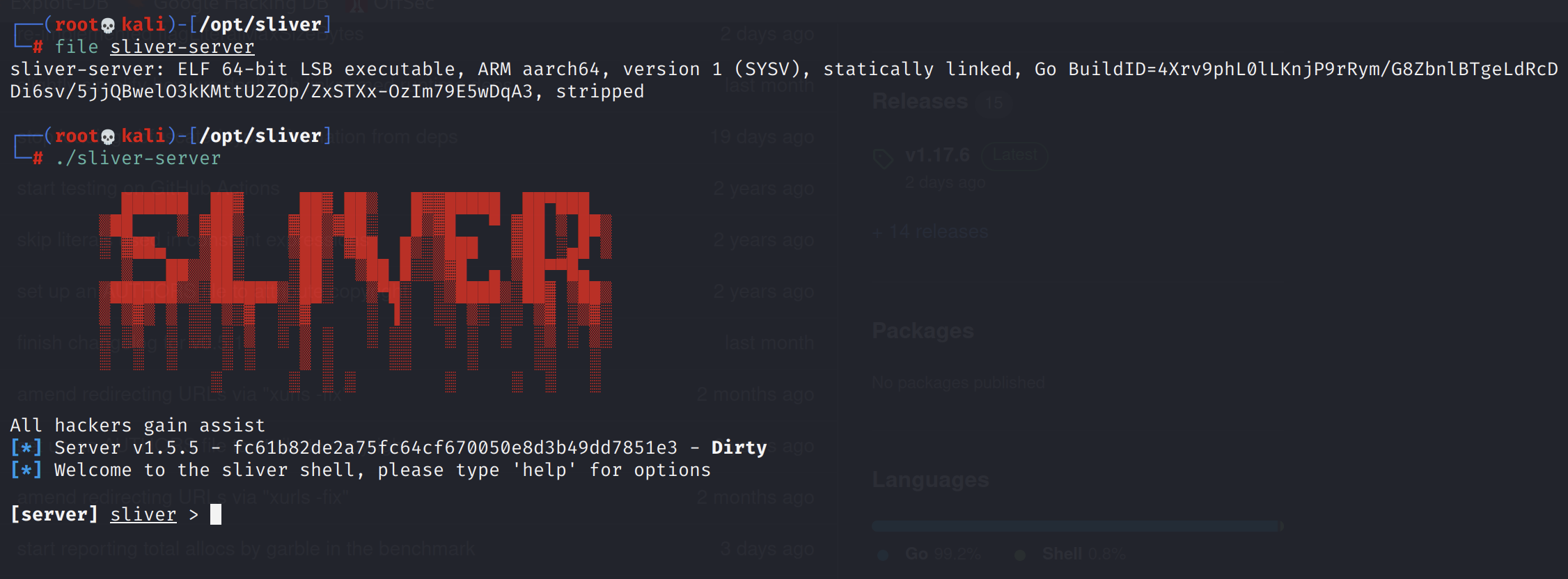 Add linux-arm64 support for sliver client/server · Issue #607 · BishopFox/sliver · GitHub