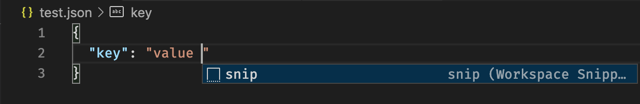 Typing doesn't trigger snippets in JSON string · Issue #110058 · microsoft/vscode · GitHub